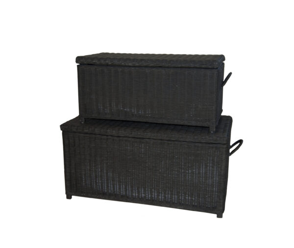 Opbergmand Wendy Zwart mat – Rotanmanden, de webshop voor rotan artikelen