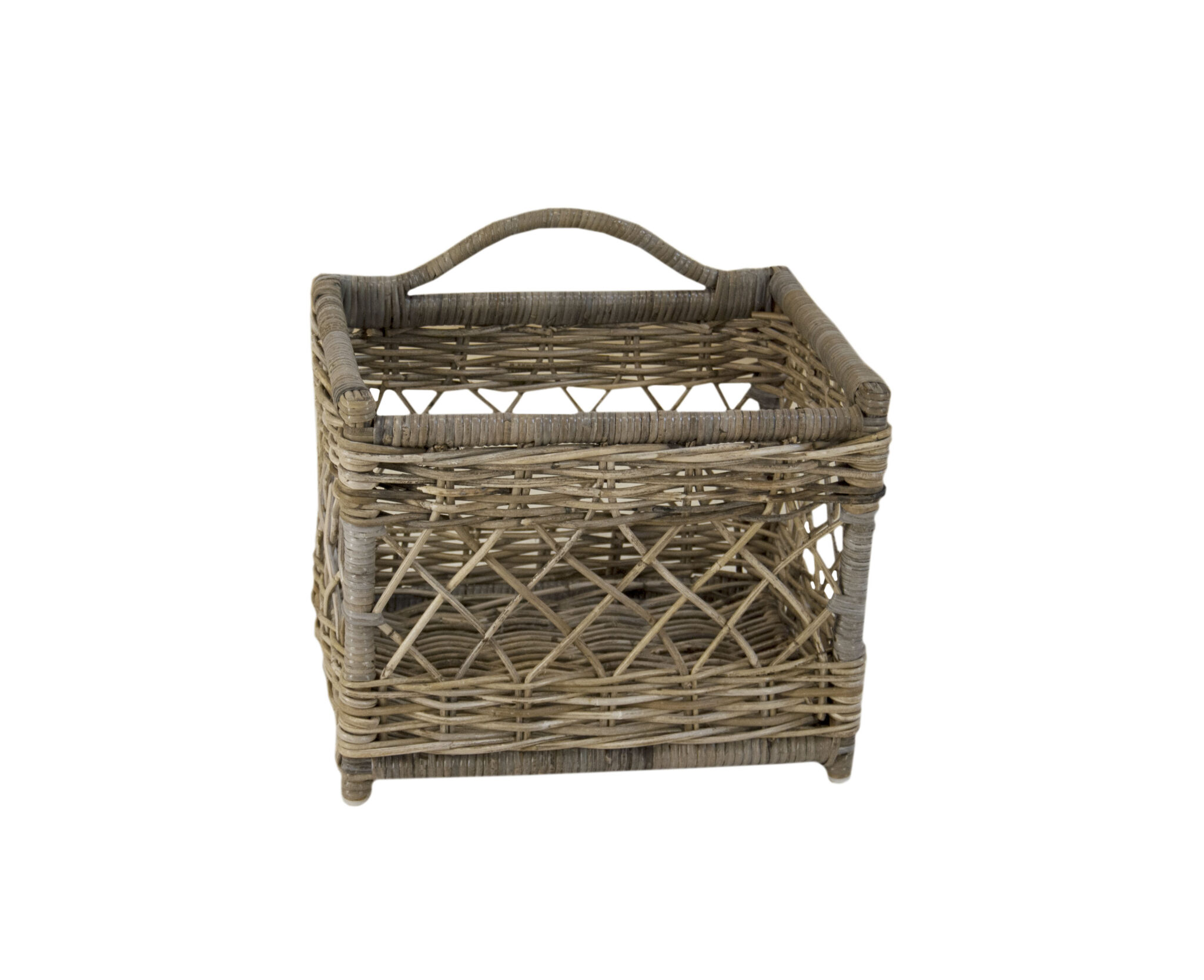 Opbergmand opengewerkt in Grey Rotan – Rotanmanden, de webshop voor ...