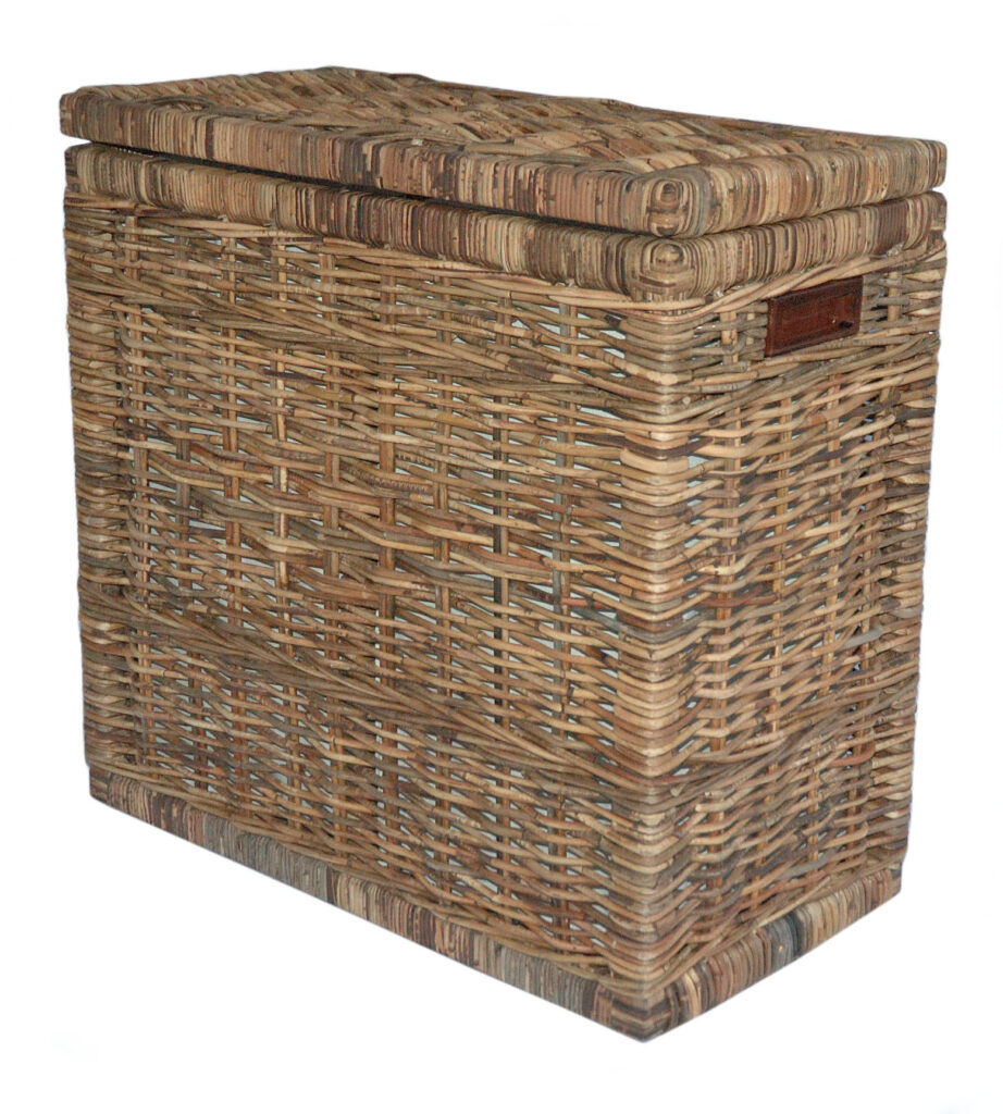 Wasmand Duo 67x35x65 in Brown Rotan – Rotanmanden, de webshop voor ...