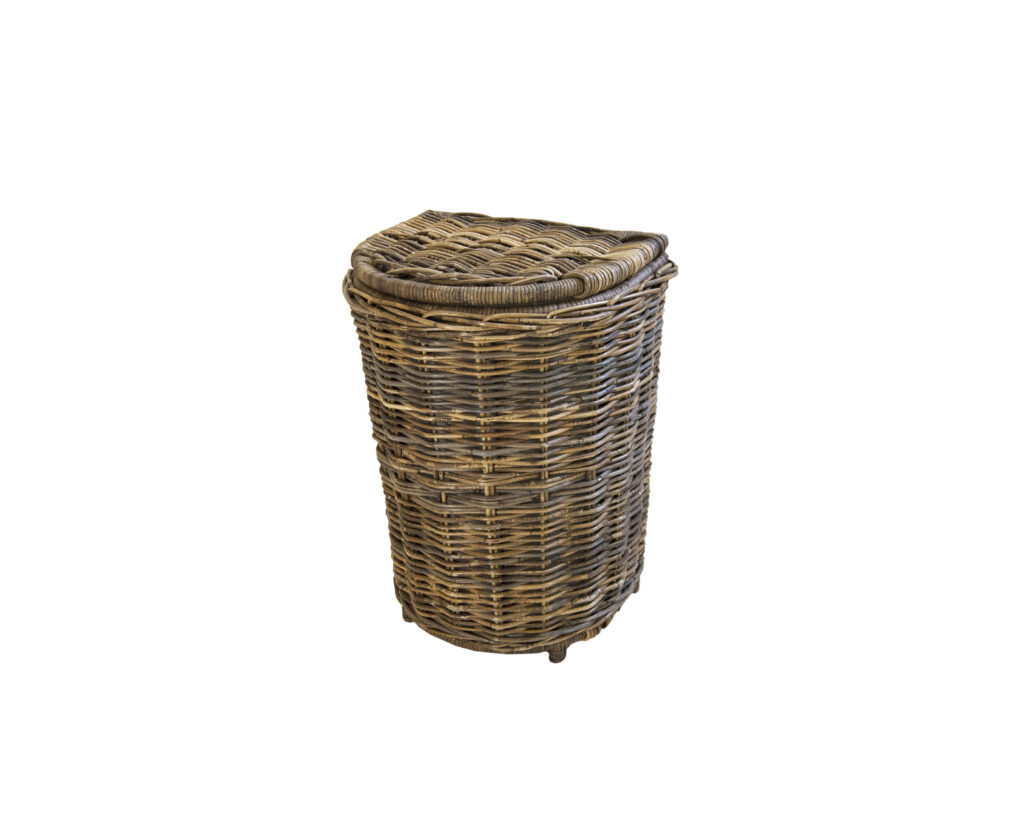 Wasmand halfrond rotan 40x35x62 Brown – Rotanmanden, de webshop voor ...